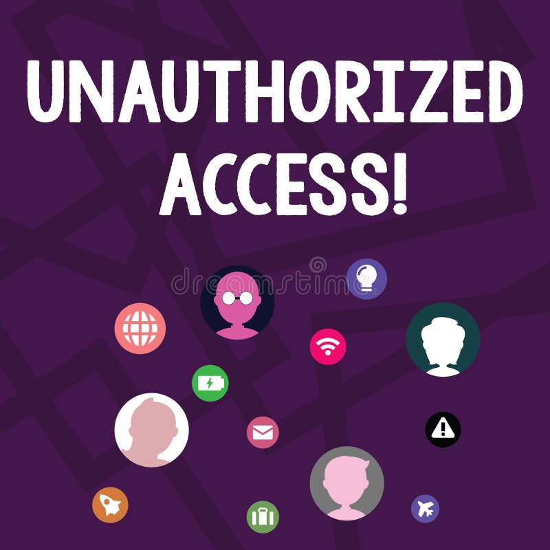 Text Sign Showing Unauthorized Access. Conceptual Photo Use of a ...