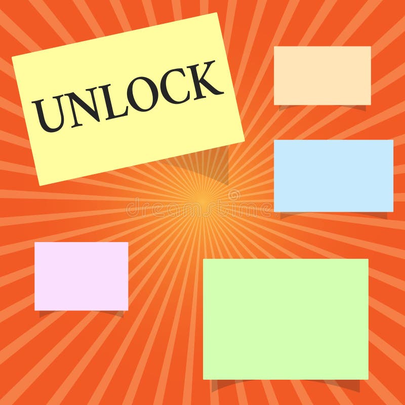 Text Sign Showing Unlock. Conceptual Photo Use Password or Other ...