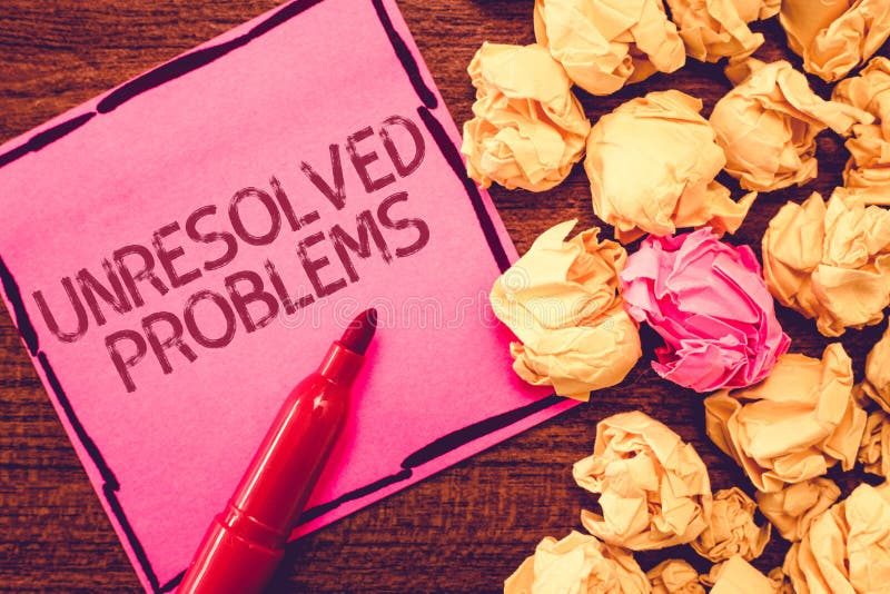 Text Sign Showing Unresolved Problems. Conceptual Photo those Queries ...