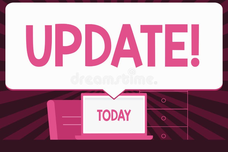 Text Sign Showing Update. Conceptual Photo Up To Date with Latest ...