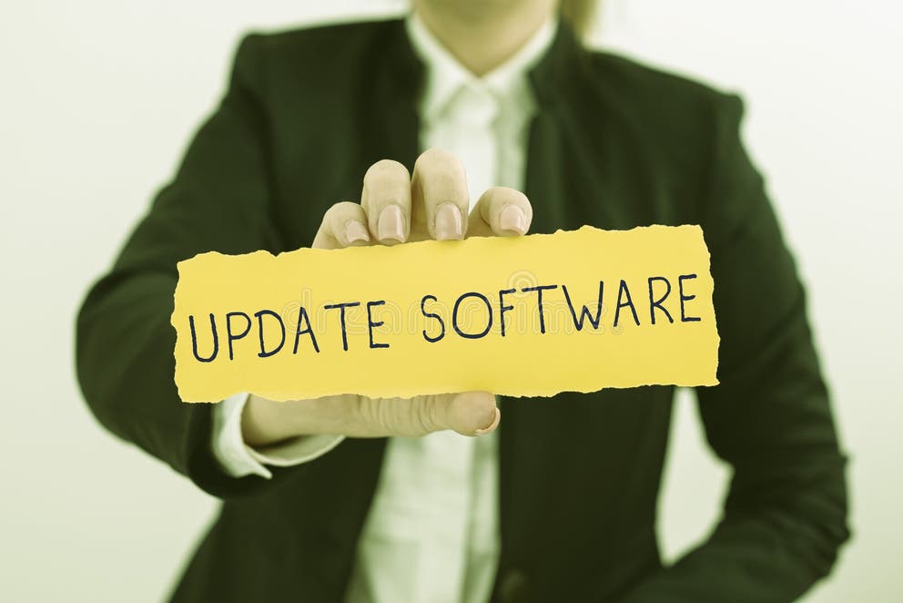 Text Sign Showing Update Softwarereplacing Program with a Newer Version of Same Product ...