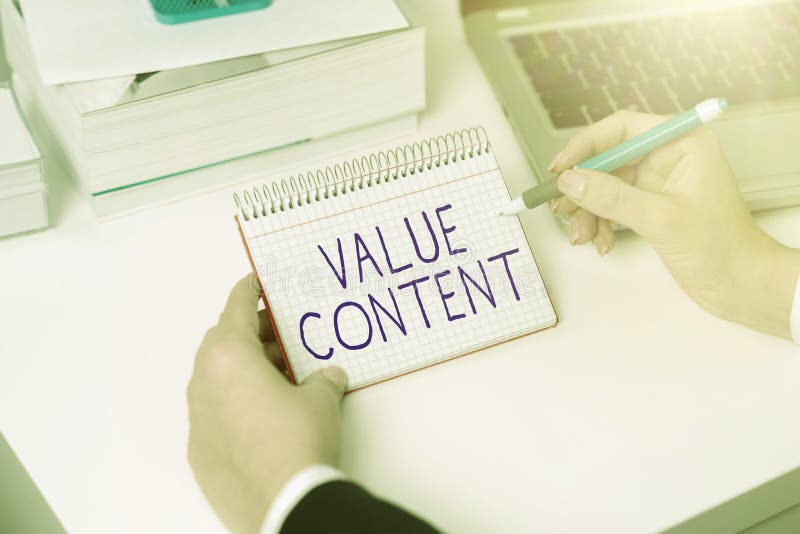 Writing Displaying Text Value Content. Business Approach Exclusive ...
