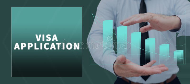 Text Sign Showing Visa Application. Concept Meaning an Process of ...