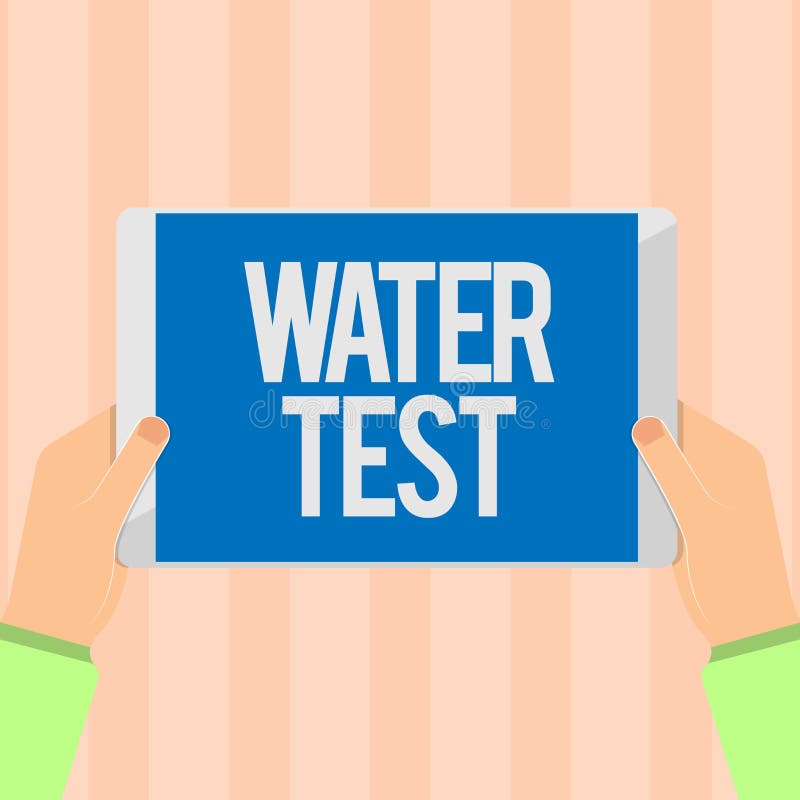 Text Sign Showing Water Test. Conceptual Photo Sampling of Various ...