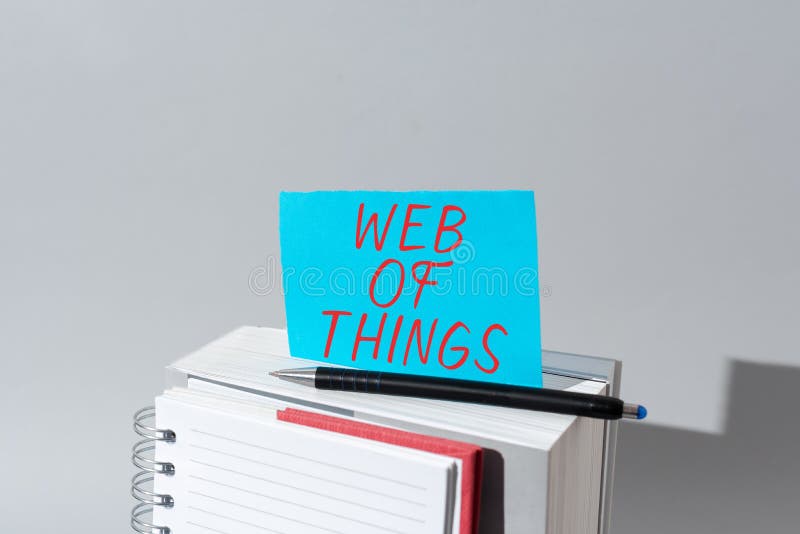 Text Sign Showing Web of Things. Concept Meaning Internet Technology ...