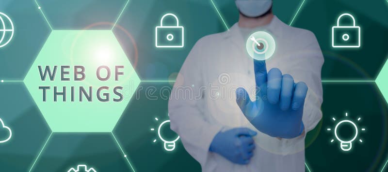 Text Sign Showing Web of Things. Concept Meaning Internet Technology ...
