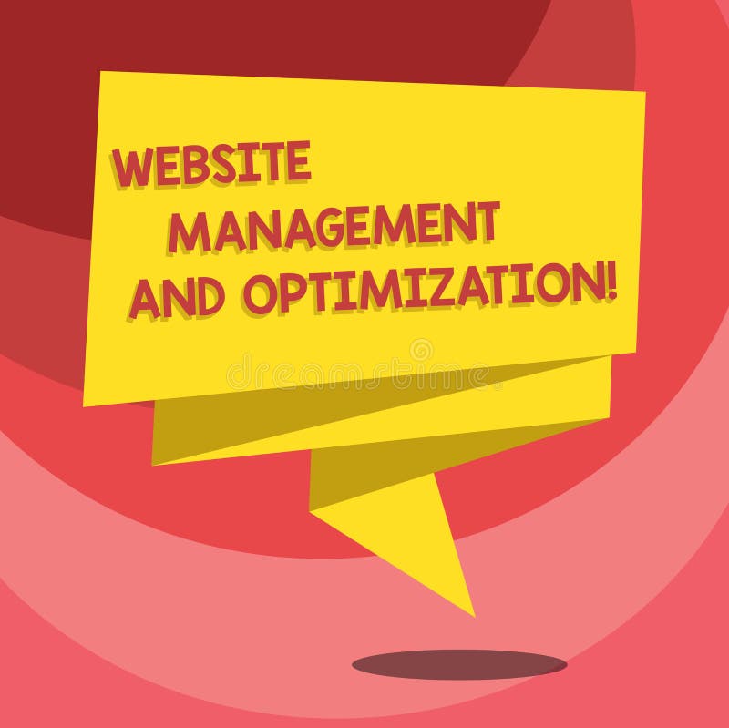 Text Sign Showing Website Management and Optimization. Conceptual Photo ...