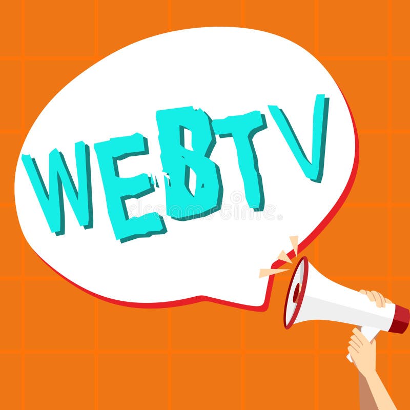 Text Sign Showing Webtv. Concept Meaning Internet Transmission Programs ...