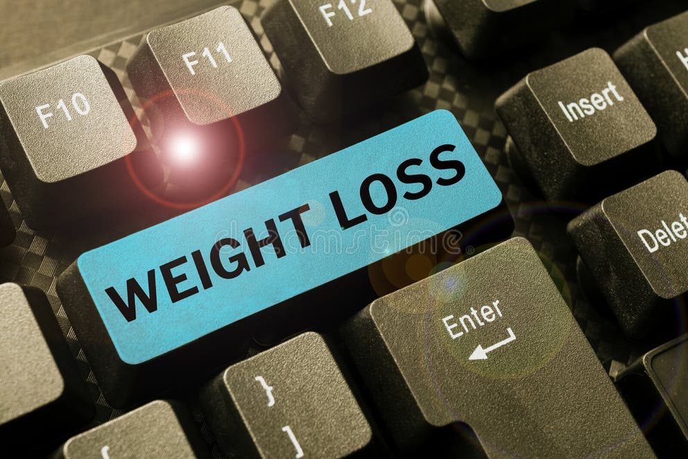 Text Sign Showing Weight Loss. Internet Concept Decrease in Body Fluid ...