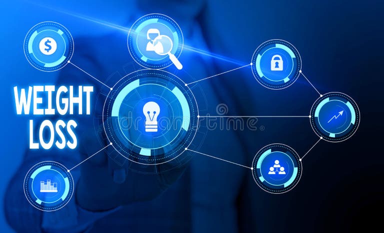 Text Sign Showing Weight Loss. Conceptual Photo Decrease in Body Fluid ...