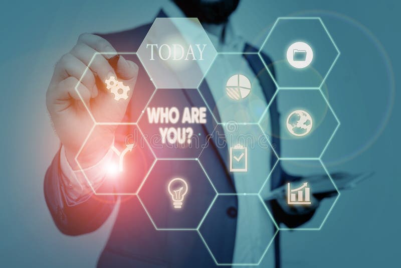 Text Sign Showing Who are Youquestion. Conceptual Photo Someone Asking ... Text Sign Showing Who are Youquestion. Conceptual Photo Someone Asking ...