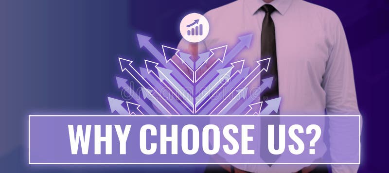 Text Sign Showing Why Choose Us. Business Idea Reasons for Choosing Our ... Text Sign Showing Why Choose Us. Business Idea Reasons for Choosing Our ...