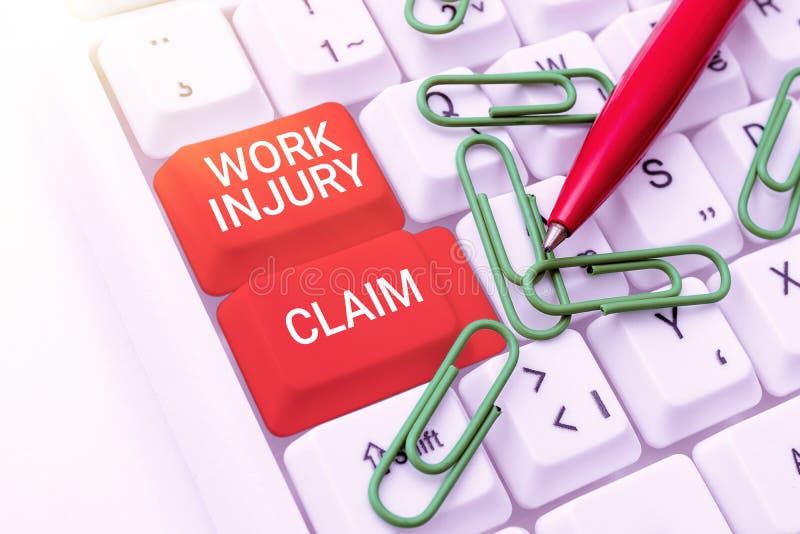 Text Sign Showing Work Injury ClaimMedical Care Reimbursement Employee ... Text Sign Showing Work Injury ClaimMedical Care Reimbursement Employee ...