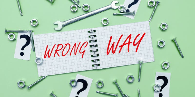 Text Caption Presenting Wrong Way. Business Showcase Taking an ...