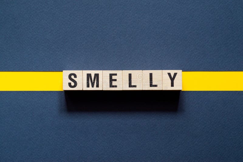 Text Smelly Concept on Cubes Stock Photo - Image of message, poop ...