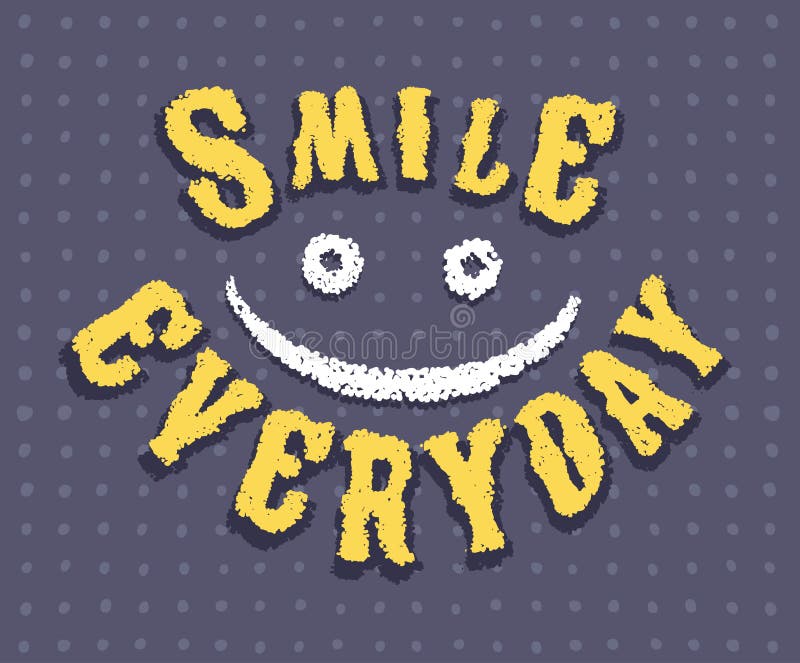 Text of smile everyday stock vector. Illustration of white - 128002468