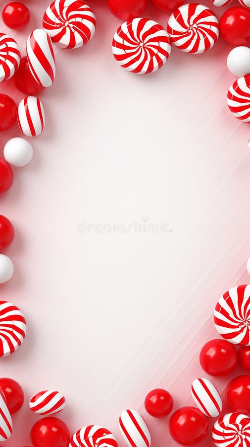 Peppermint Inspired Background in Fun Whimsical Design. Stock ...