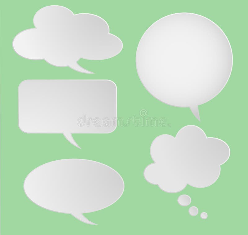Text/speech paper Balloons stock vector. Illustration of communicate ...