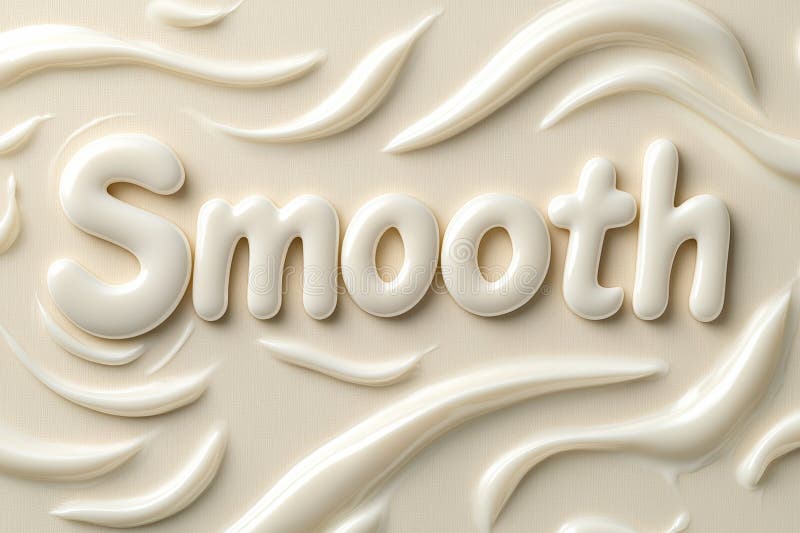 A Creamy Text Effect Featuring Smooth Letters with a Silky Texture ...