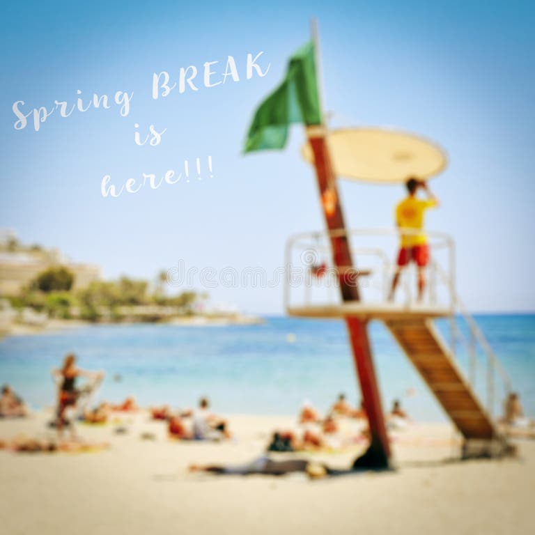 Text spring break is here stock photo. Image of easter - 86665000