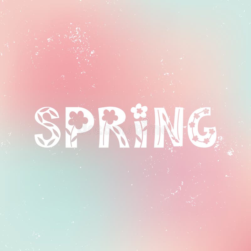 Text Spring on a Delicate Pink Gradient with Textured Dots and Splashes ...