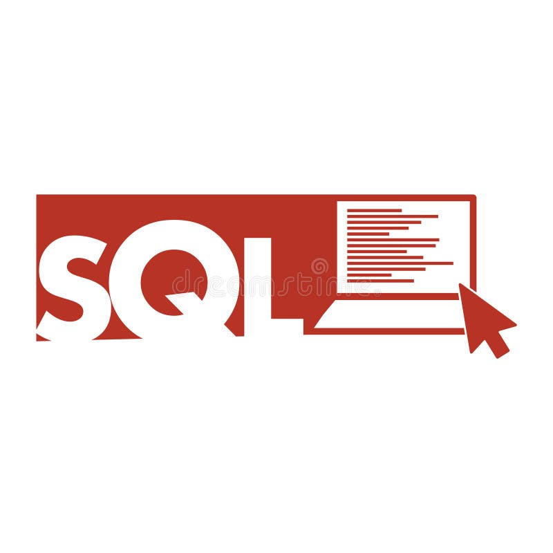 Text SQL Structured Query Language Sigh Stroke Symbol Stock ...