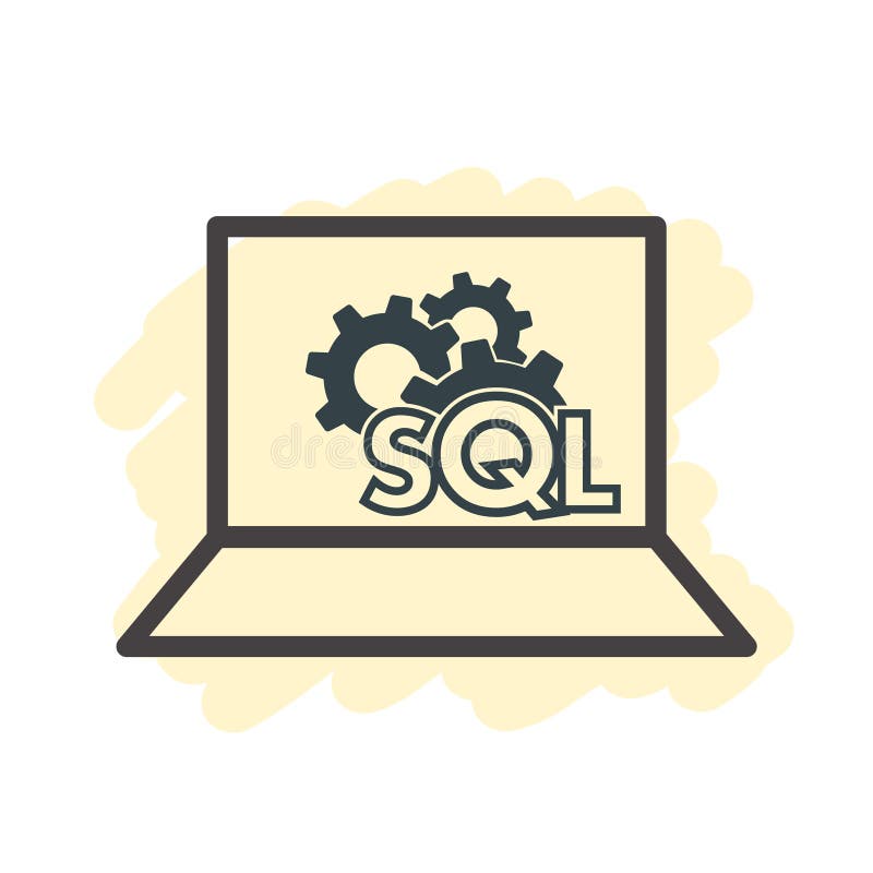 Text SQL Structured Query Language Sigh Stroke Symbol Stock Abbildung ...