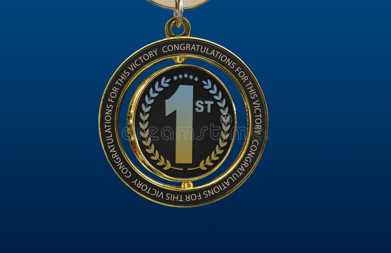 1st Position Award Banner, Winner Award with Trophy Stock Image - Image ...