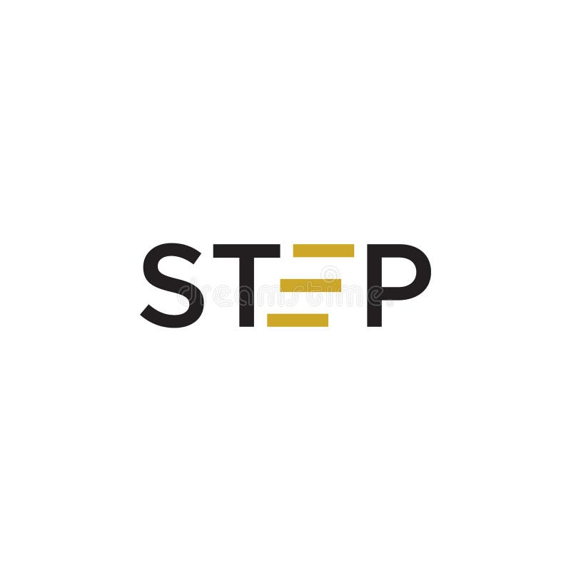 Text step logo stock vector. Illustration of success - 241480786