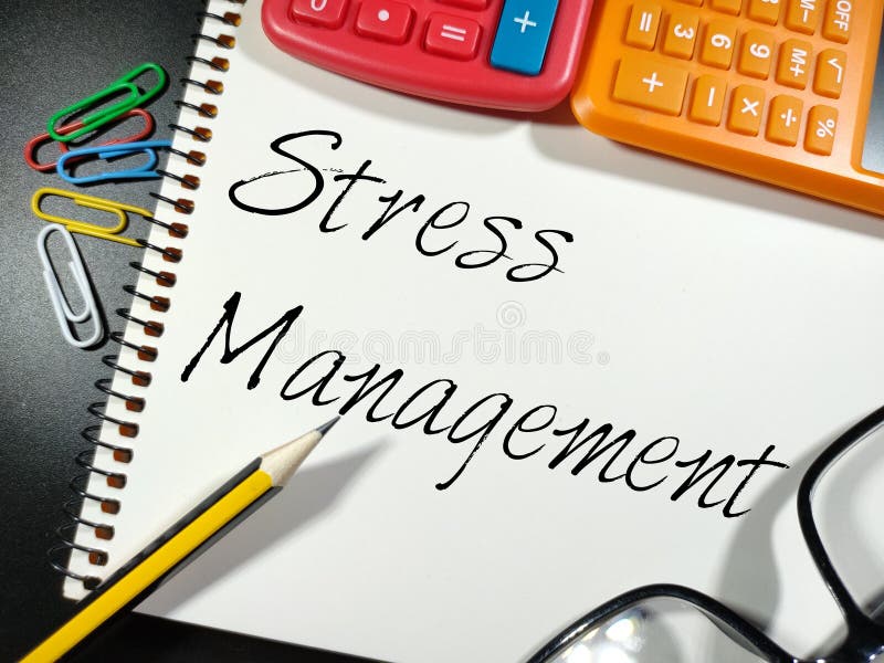Text Stress Management on Notebook. Stock Photo - Image of harmony ...