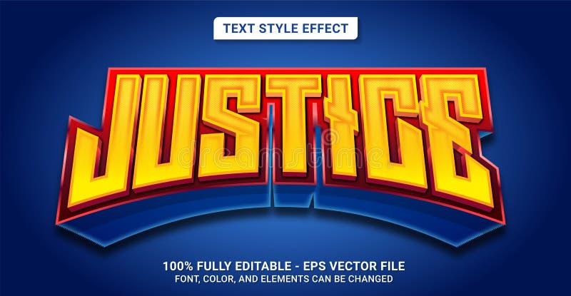 Text Style with Justice Theme. Editable Text Style Effect Stock Vector ...