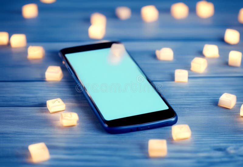 Text Table Social New Concept Copy Vertical Blue Frame Mail ...