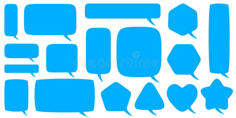 Text Talk Balloons. Speech Bubbles Clouds for Dialog. Comic Cloud Box ...