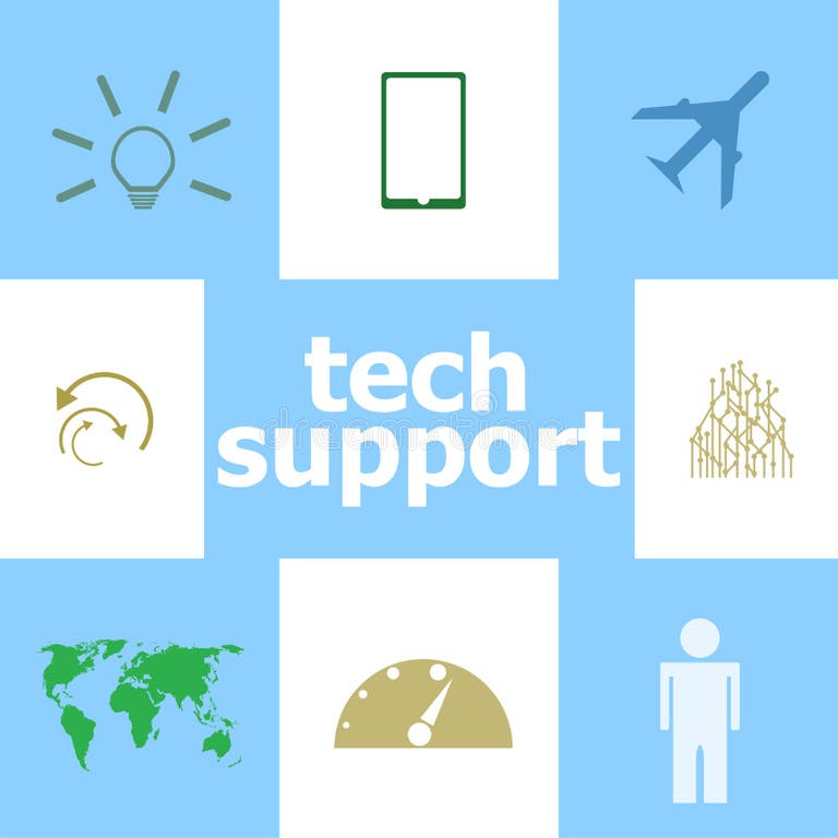 Text Tech Support. Information Concept . Infographic Elements Stock ...