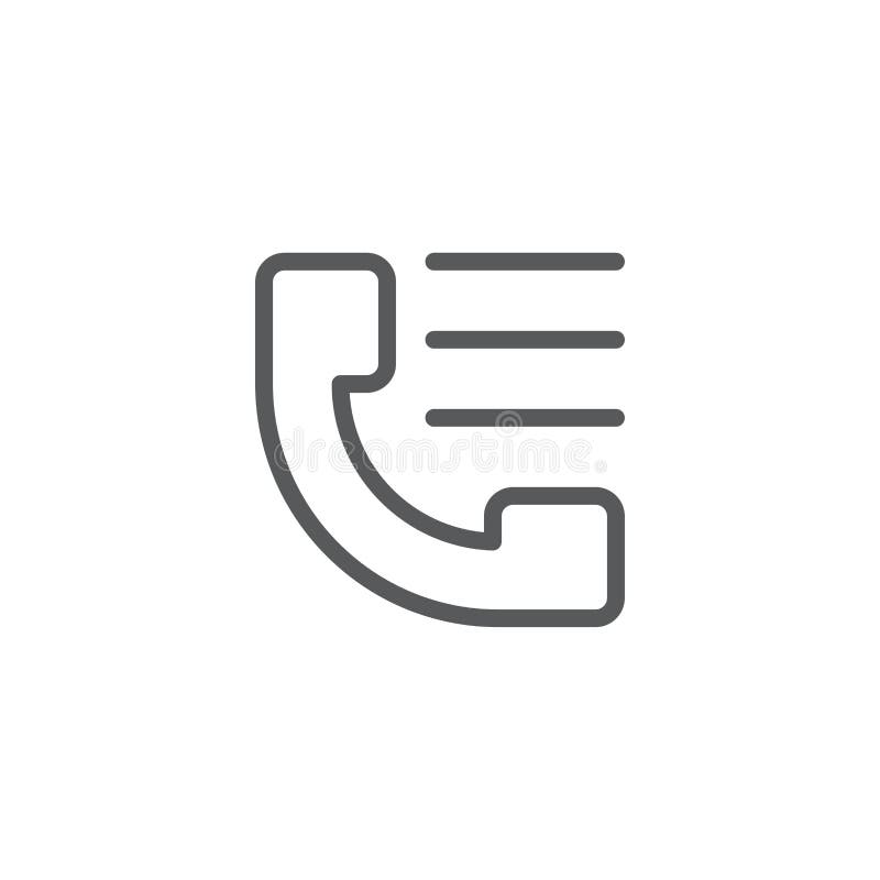 Text Telephone Vector Icon Symbol Isolated on White Background Stock ...