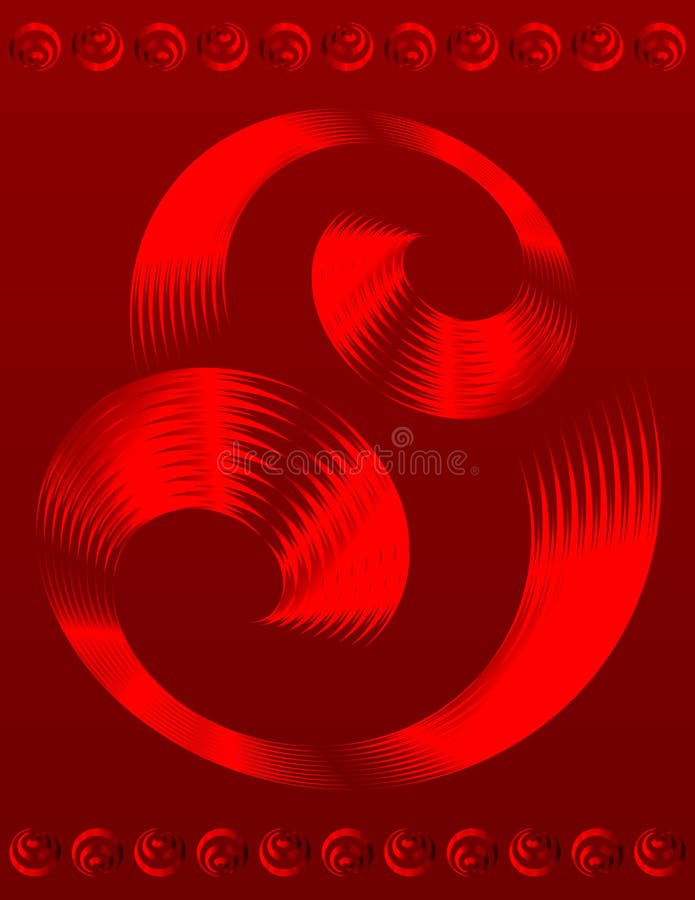 Text Template of Red Spiral Elements Design Stock Vector - Illustration ...