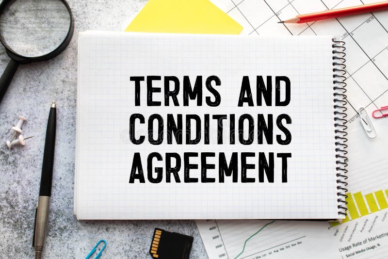 Text Terms and Conditions Agreement, Business Concept Stock Photo ...