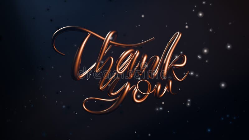 Text Thank you in gold. stock illustration. Illustration of screenshot ...