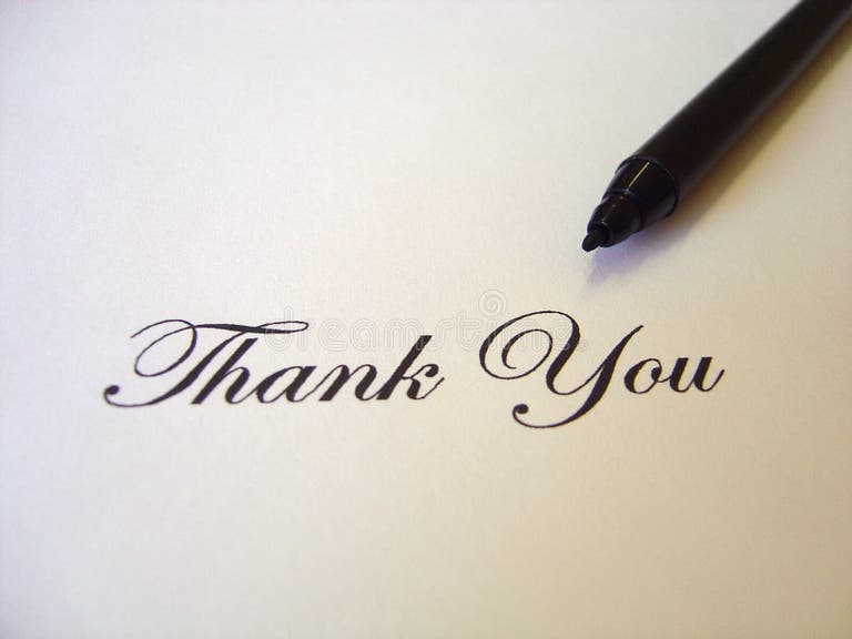 Thank You Written Handwriting White Envelope Stock Photos - Free ...