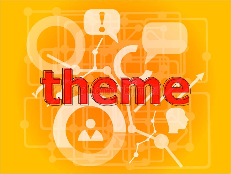 Text Theme on Digital Background. Information Concept Stock ...