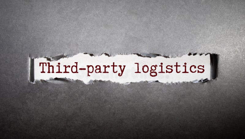 Text THIRD PARTY DELIVERY Written on White Paper Note with Pen and Eye ...