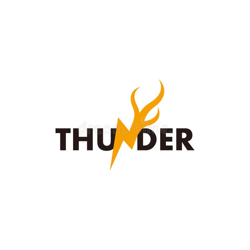 Text Thunder Motion Colorful Powerful Symbol Logo Vector Stock Vector ...