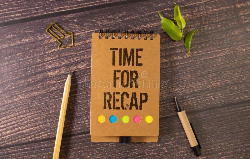 The Text TIME for RECAP Appearing on Yellow Paper Behind Torn Color ...