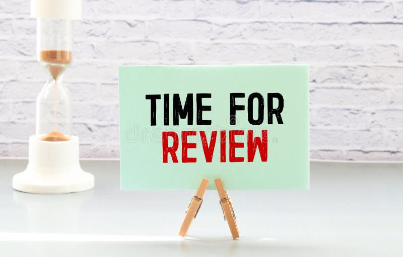 Text TIME for REVIEW on Paper Note Stock Image - Image of observation ...