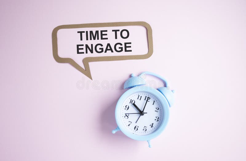 Text Time To Engage on Pink Chalkboard Near Stock Image - Image of lead ...