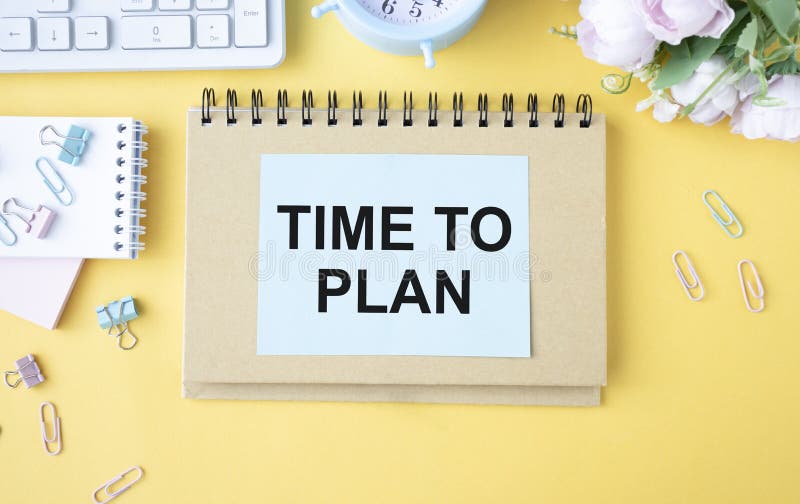 Time To Plan Text on Woden Block Stock Image - Image of professional ...