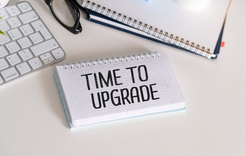 Text TIME TO UPGRADE Text on Sticky on Keyboard, Business Concept ...