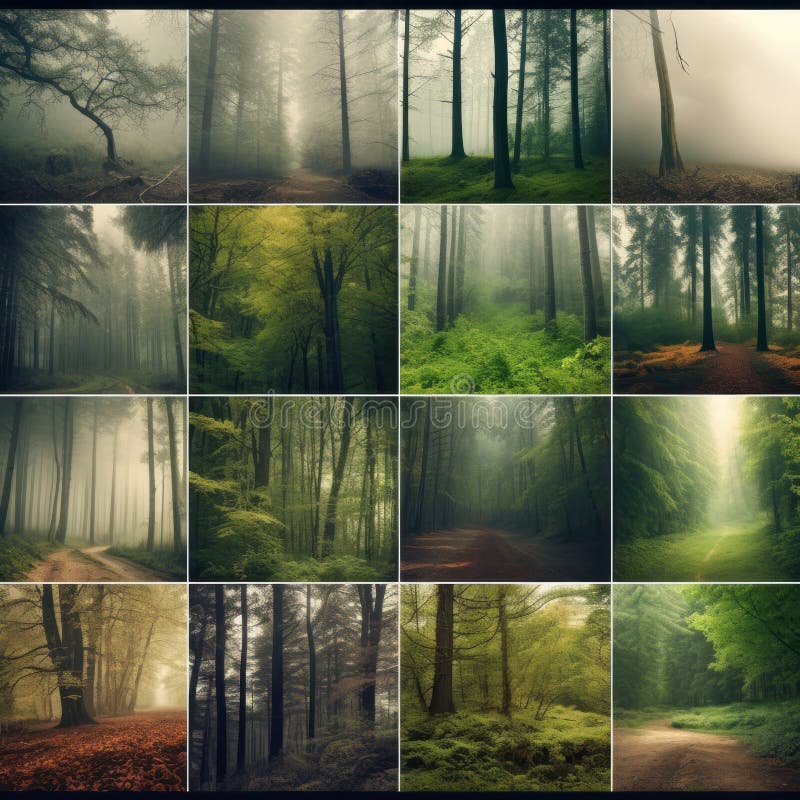 50 Text-to-Image Prompts with Different Forest Trees AI Generated Stock ...