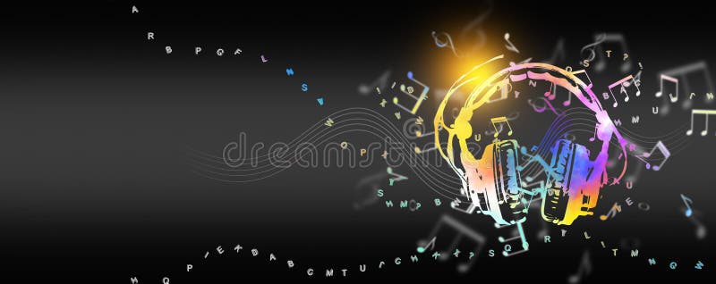 Text To Music Concept by Generative AI. Language Audio Model Technology ...