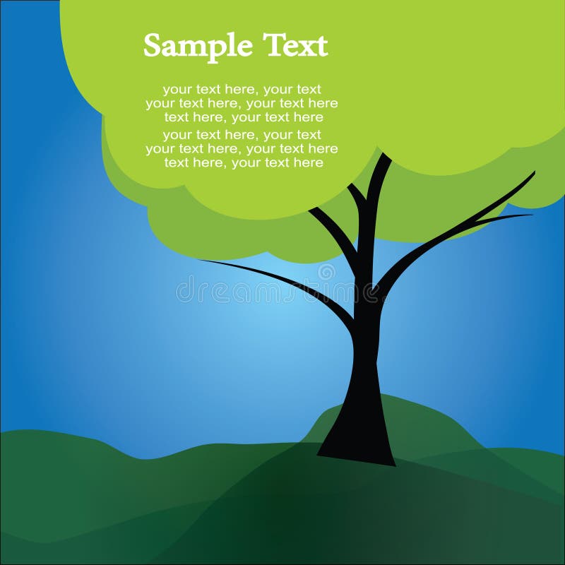 Text tree stock vector. Illustration of invitation, picking - 24909644
